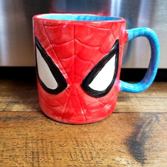 Marvel | Dining | Rare Hand Painted Spiderman Marvel Coffee Mug | Poshmark